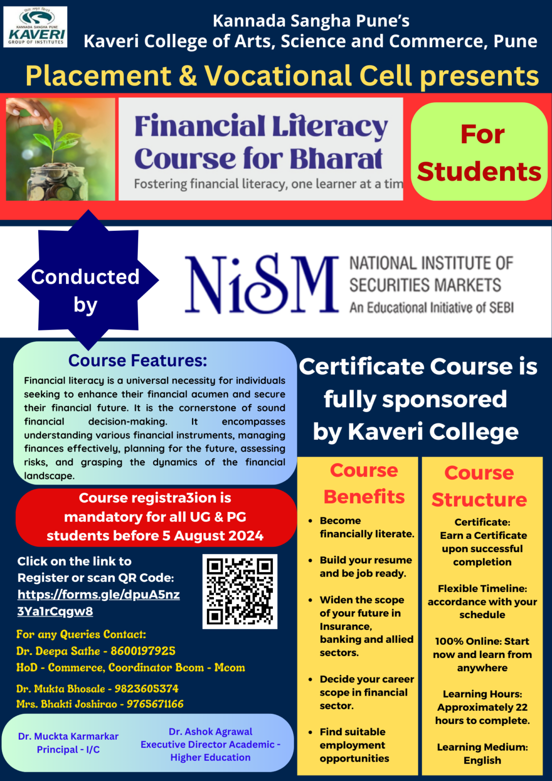 NISM Financial Literacy Course for Bharat - sponsored by Kaveri College ...